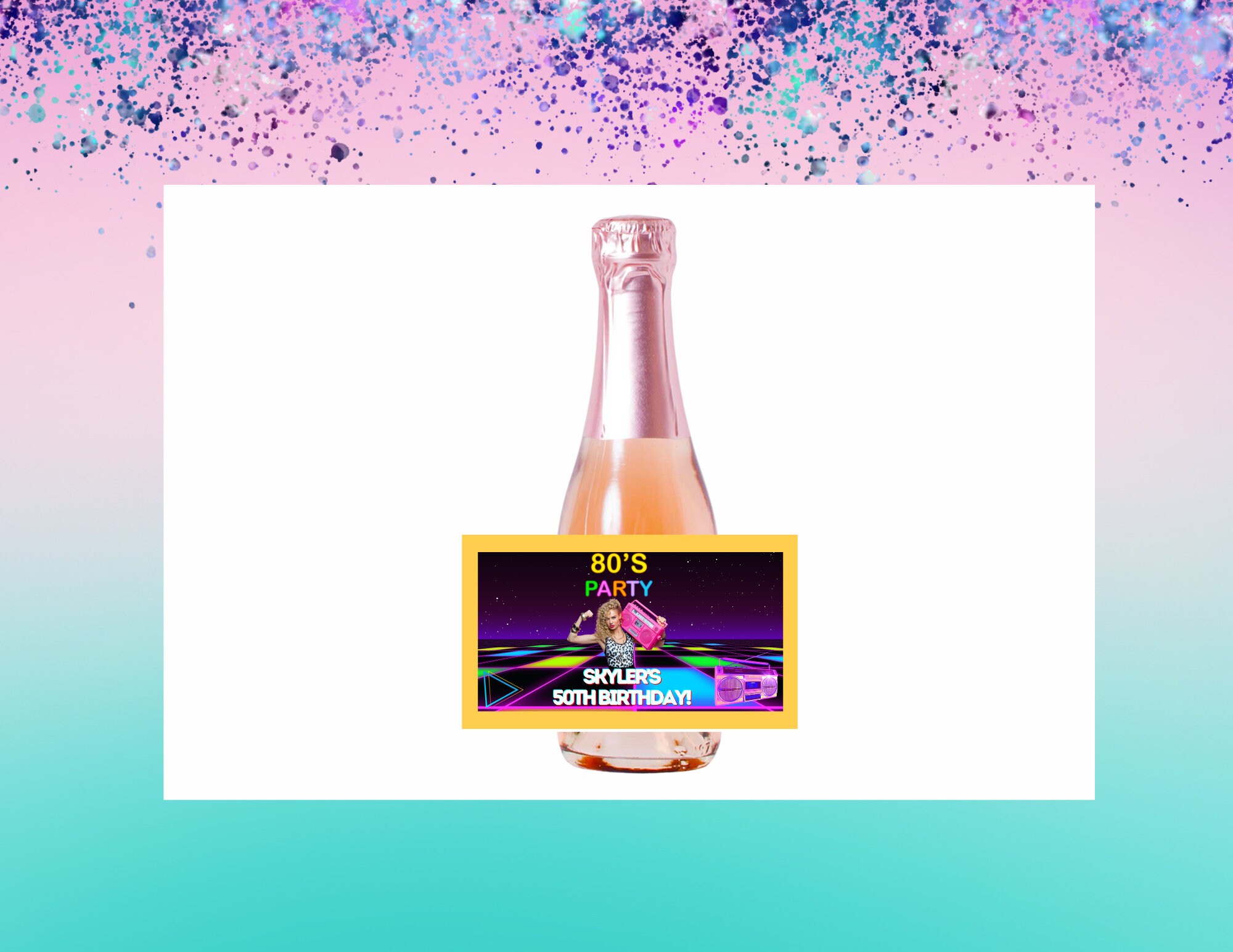 80s Mini Champagne Labels- 80s Mini Wibethrowback Retro Wrappers-retro ...