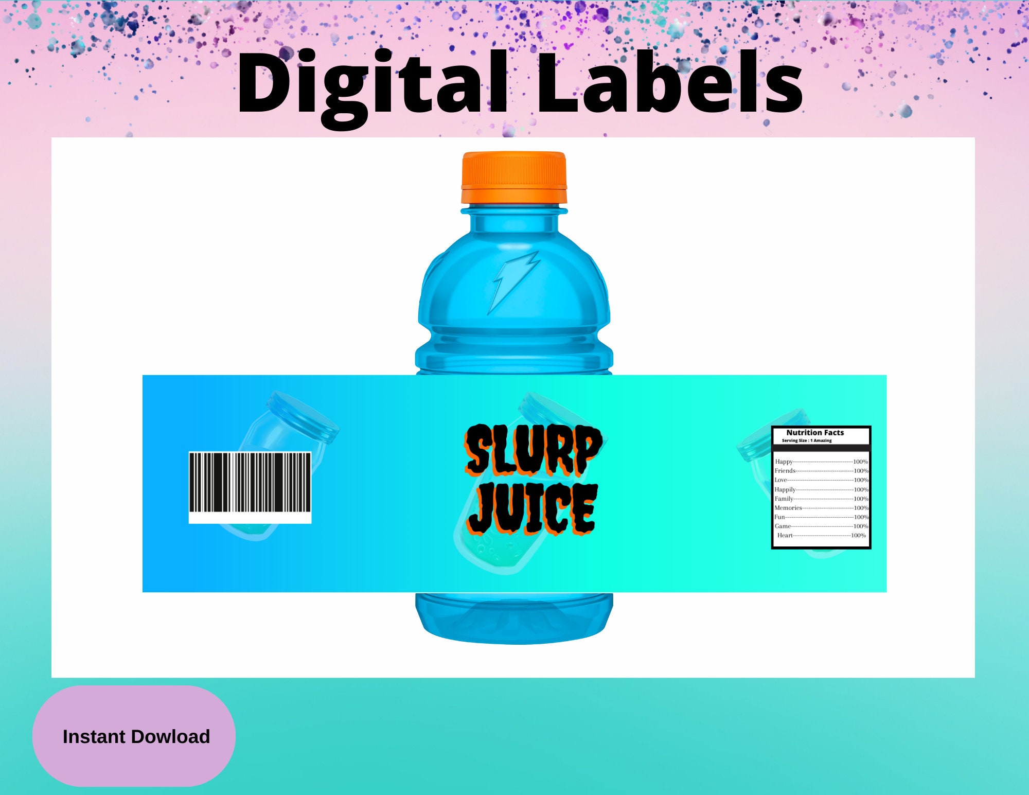 Gamer Slap Juice Labels printable Labels INSTANT DOWNLOAD - Etsy Hong Kong