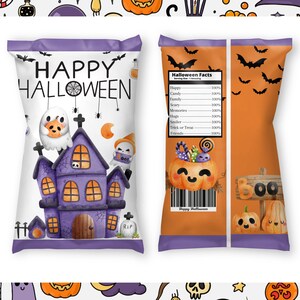 Halloween Chip Bag -halloween Party- Haloween Treat - Halloween Gift ...