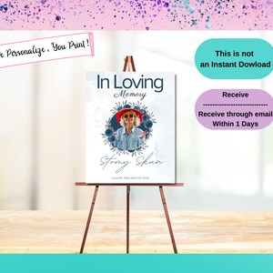 Funeral Welcome Sign-digital Welcome Sign-memorial Sign-funeralsign ...