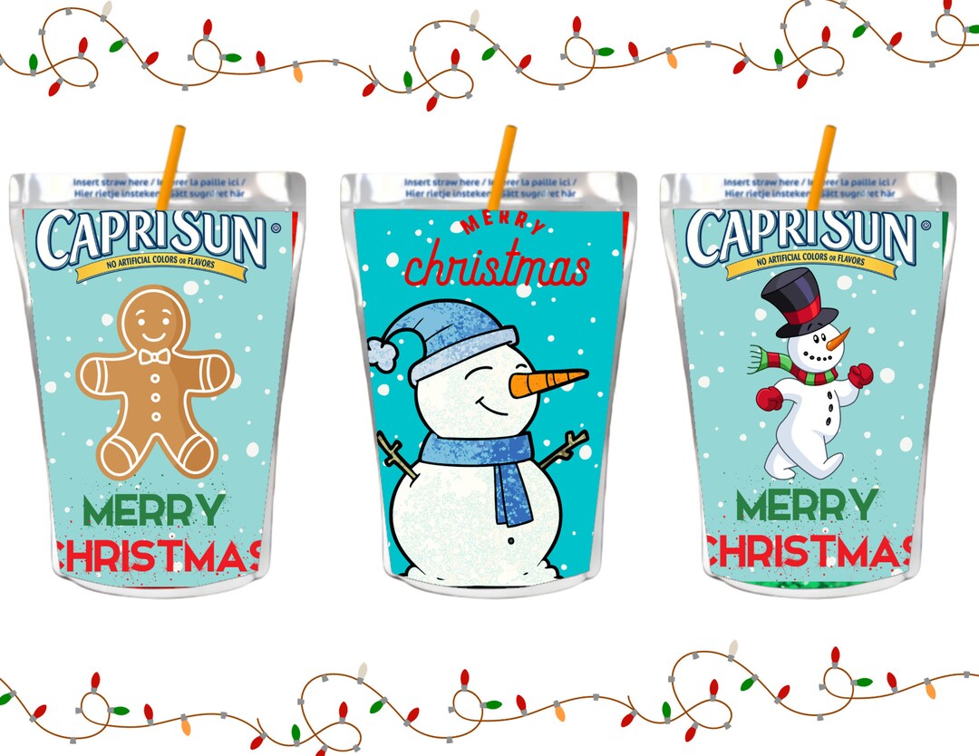 Christmas Juice Pounch - Merry Christmas Labels Party Favor Holiday ...