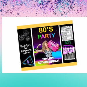 80s Treat Bundle Labels- 80s Chip Bag -throwback Retro Wrappers-retro ...