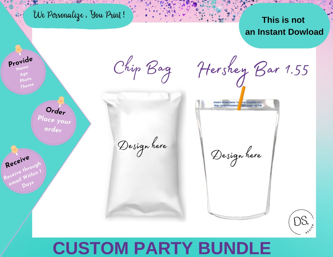 Custom Party Bundle Set, Custom Party Favors, Custom Birthday Labels ...