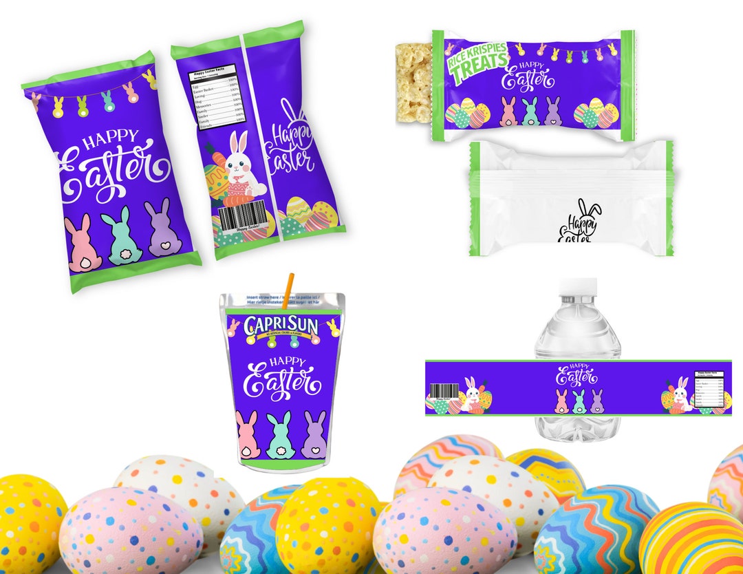 Easter Bundle Treat Labels Easter Template Easter Favors Easter Party ...