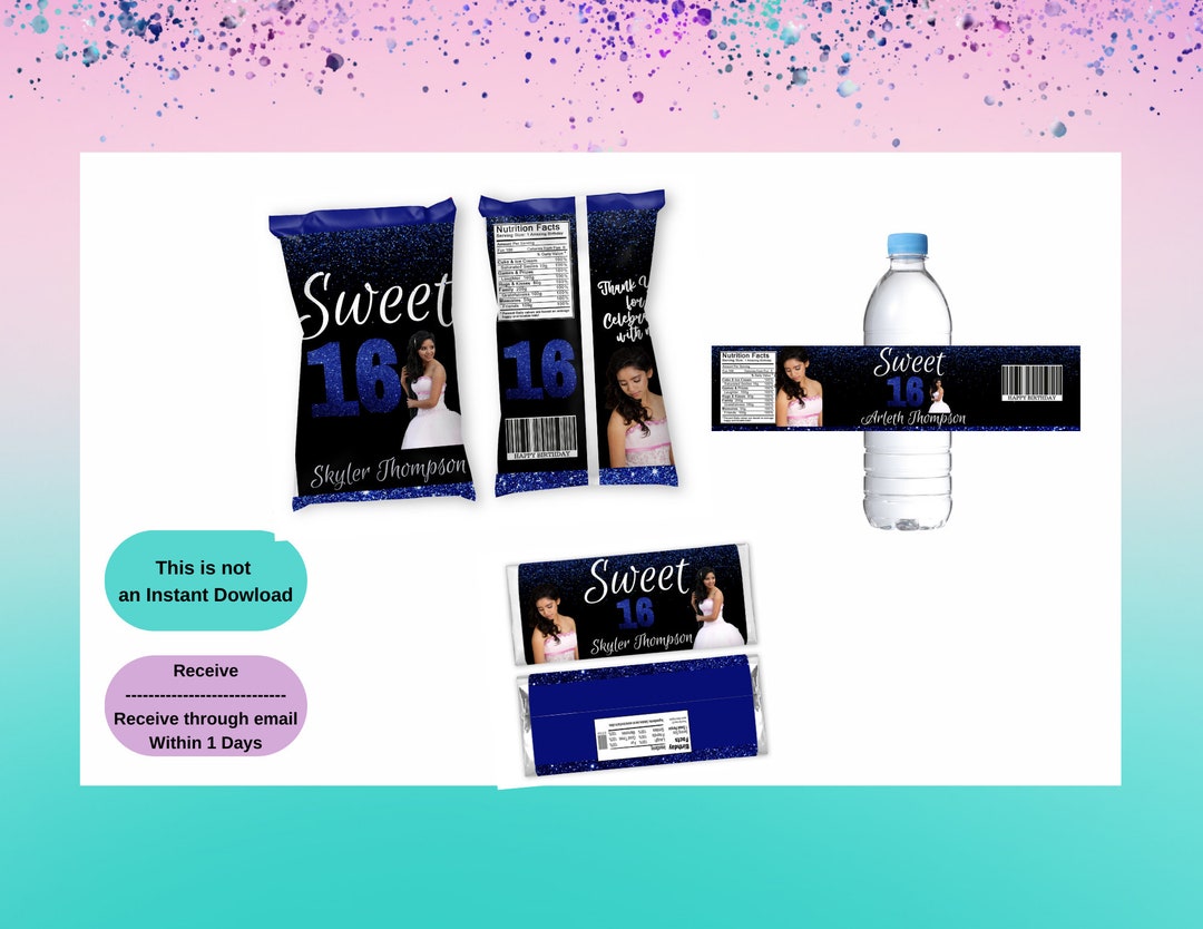 Sweet 16 BUNDLE Treat-sweet 16 Chip Bag-sweet 16 Wrappers - Sweet 16 ...