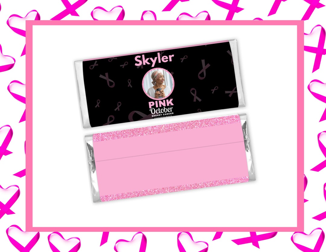 Breast Cancer Awareness Chocolate Bar 1.55oz- Breast Cancer Candybar - Cancer Awareness- Pink ...