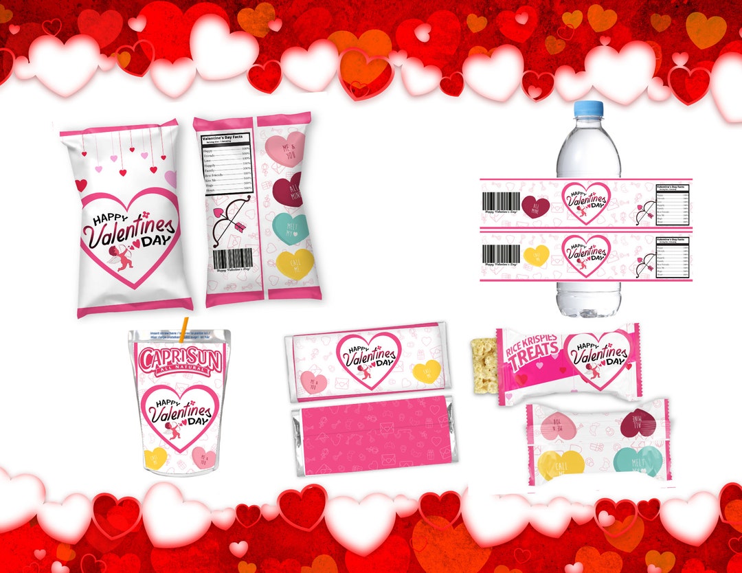 Valentine's Day Bundle Treat - Valentine's Day Chip Bag - Valentine's ...