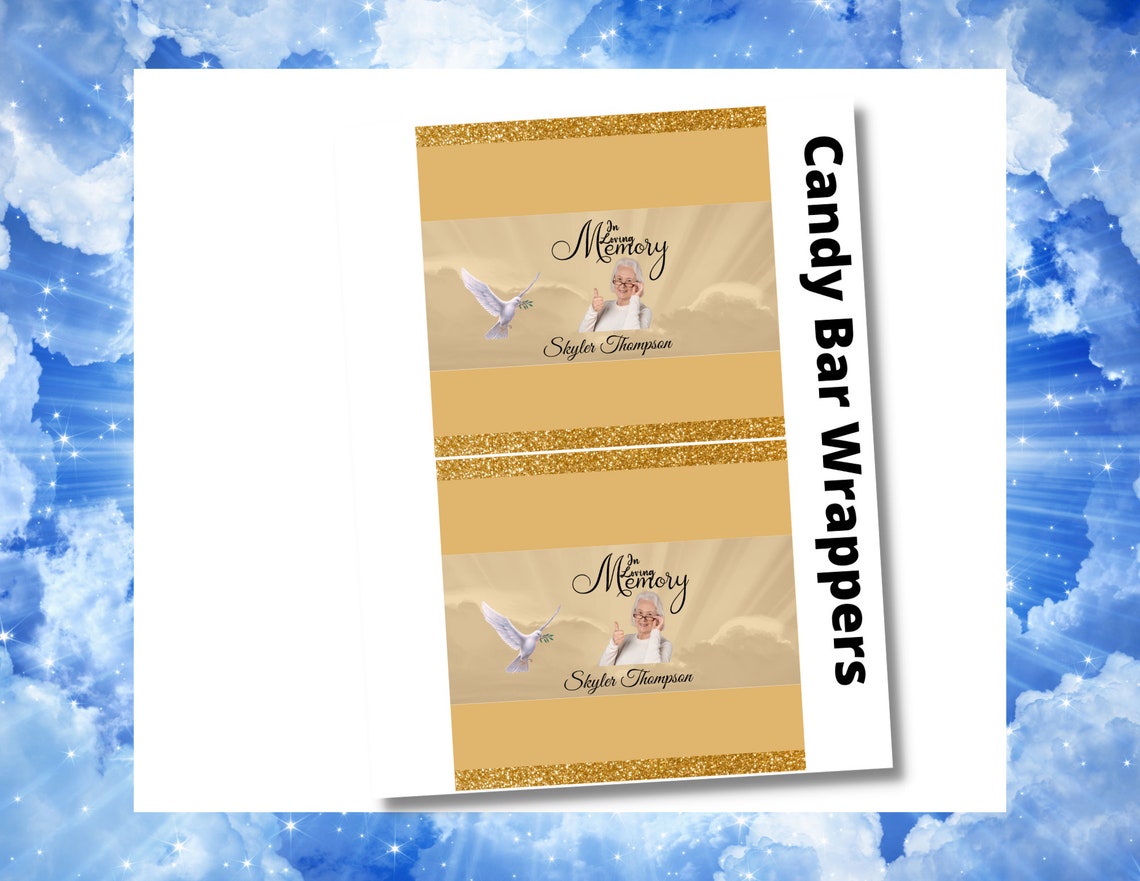 Funeral Bundle Treat Labels , Funeral Chip Bag, Water Bottle Labels ...