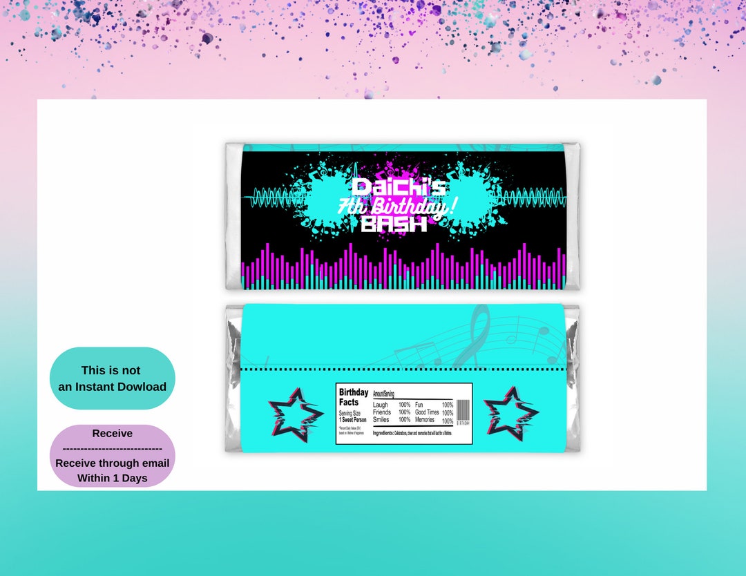 Music Candy Bar Music Wrappers Bash Birthday Party Birthday Party ...