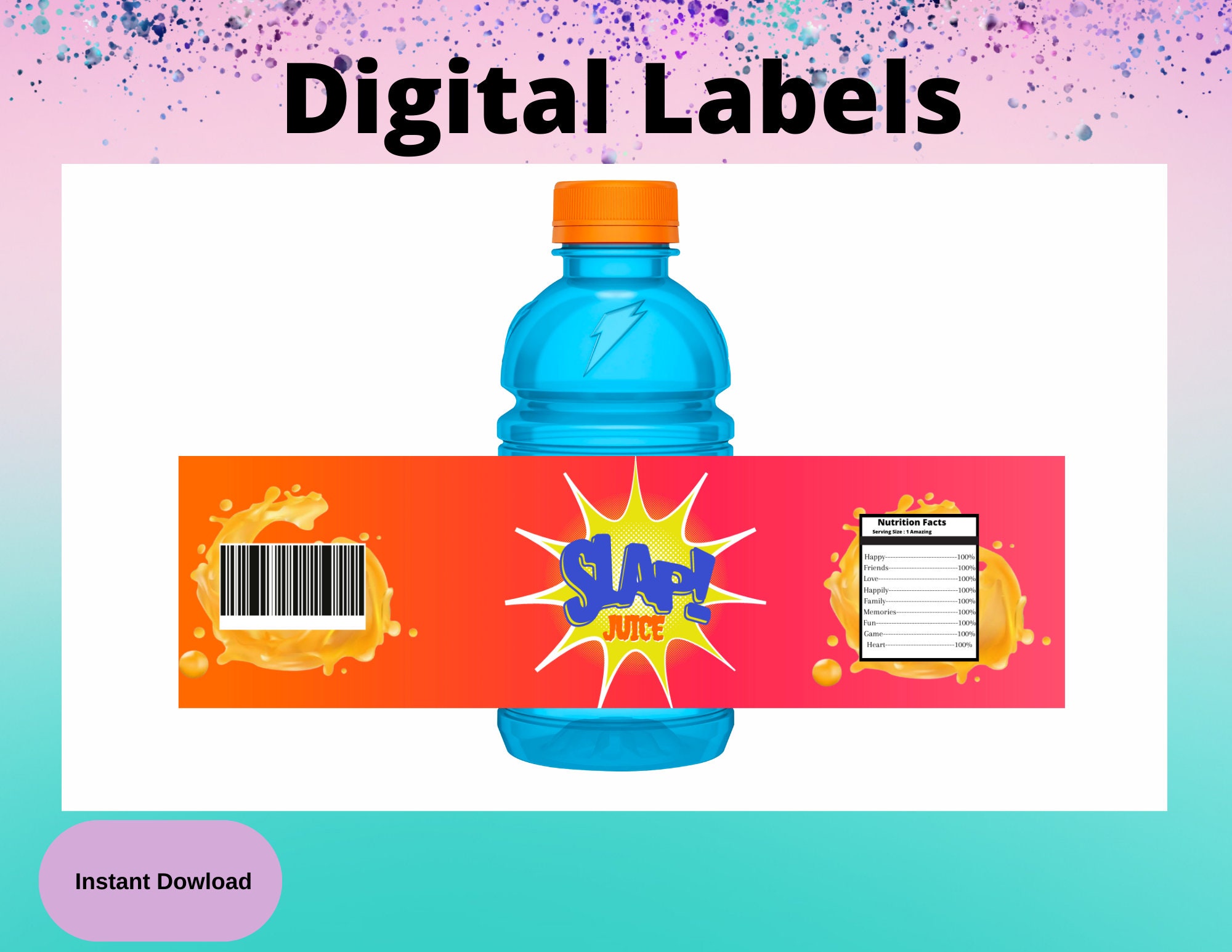 Gamer Slap Juice Labels printable Labels INSTANT DOWNLOAD - Etsy Hong Kong