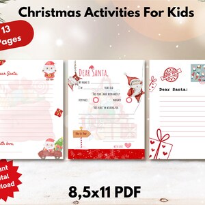 Christmas Games Activities Printable, Christmas Coloring, Letter to ...