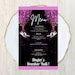 Sneaker Ball Menu Menu Templates Birthday Treat Menu - Etsy