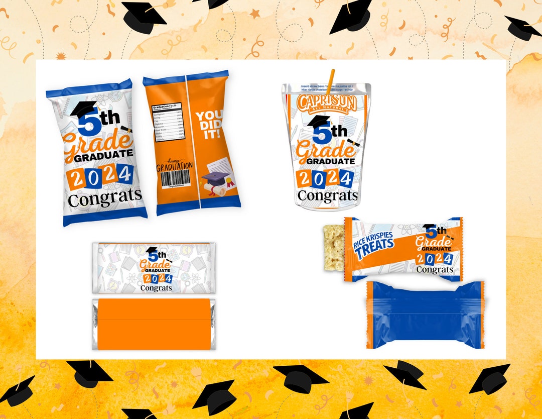 5th Grade Graduate Bundle Treat Graduation Chip Bag Graduation Green ...