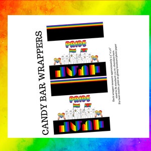 Pride Candy Bar - Pride Month Template - LGBT Party Favors - Party ...