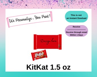 Kit Kat Printable Labels - Etsy