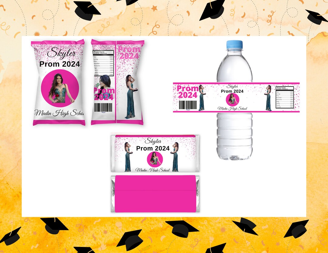 Graduation Bundle Treat | Graduation Chip Bag | Graduation Pink Party ...