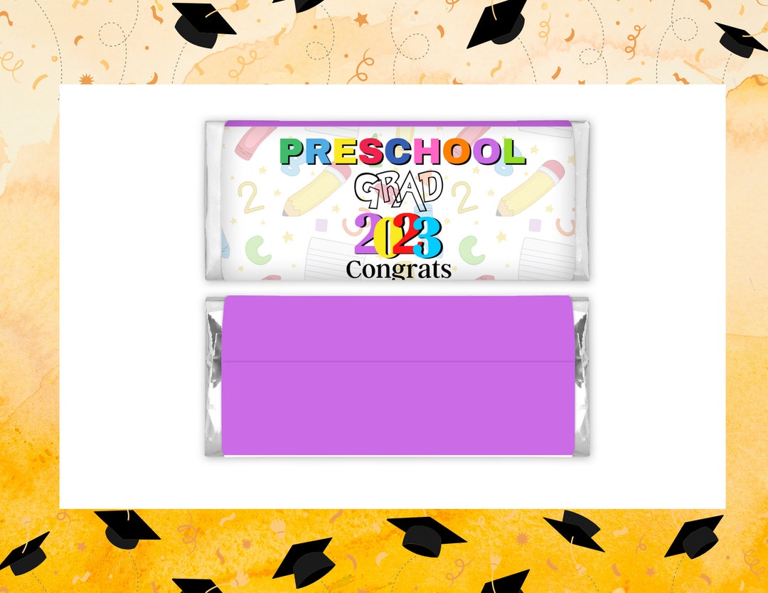 Pre K Wrappers Labels Printable Templates Graduation Candy - Etsy
