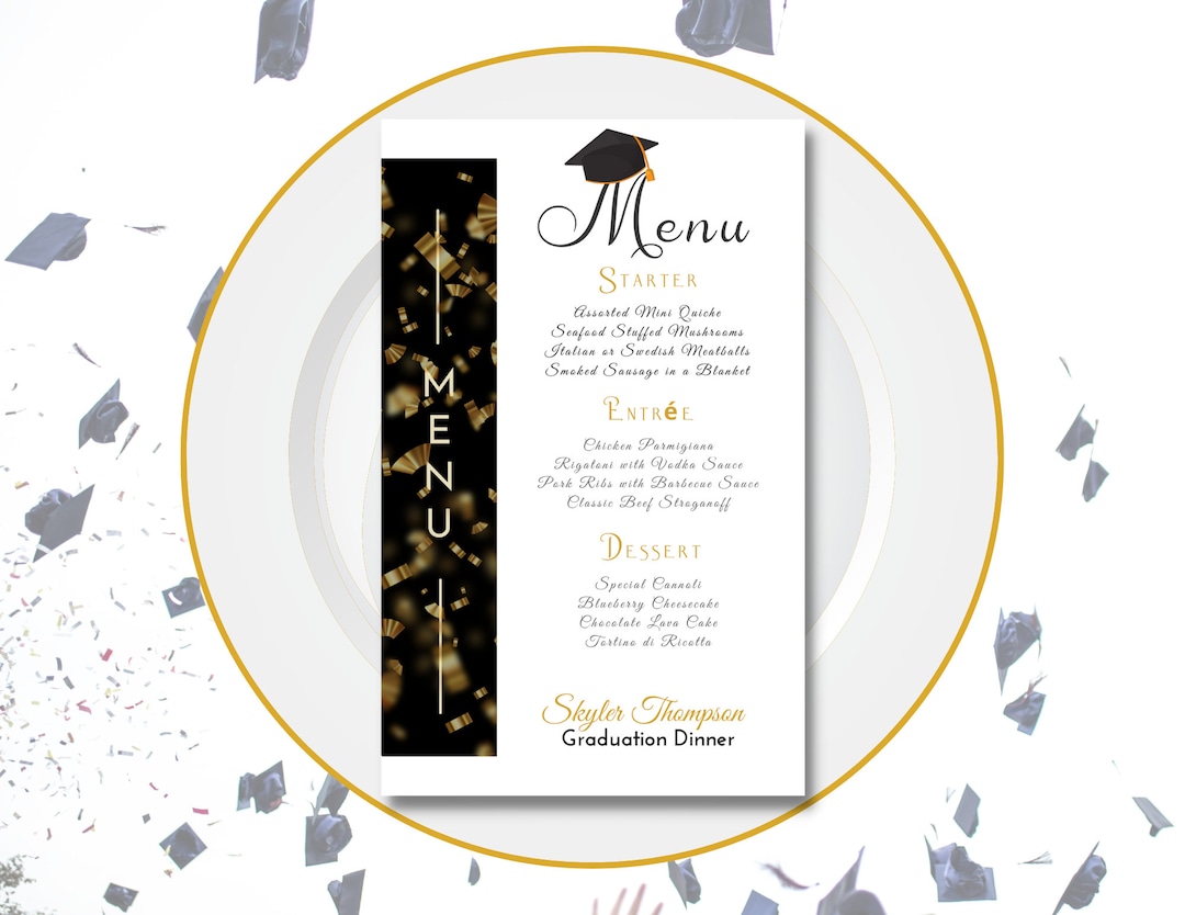 Graduation Menu Graduation 2023 Menu Grad 2023 Party Class of 2023 ...