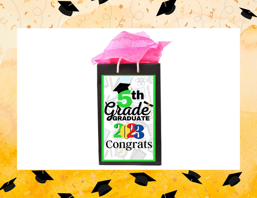 5th Grade Gable Box Labels, Printable Templates, Graduation Treat Box ...