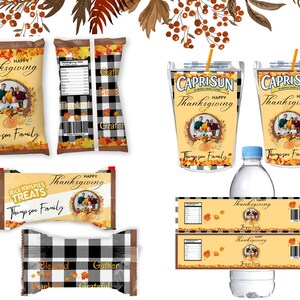 Thanksgiving Bundle Treat - Brown Thanksgiving Party Template Bundle ...