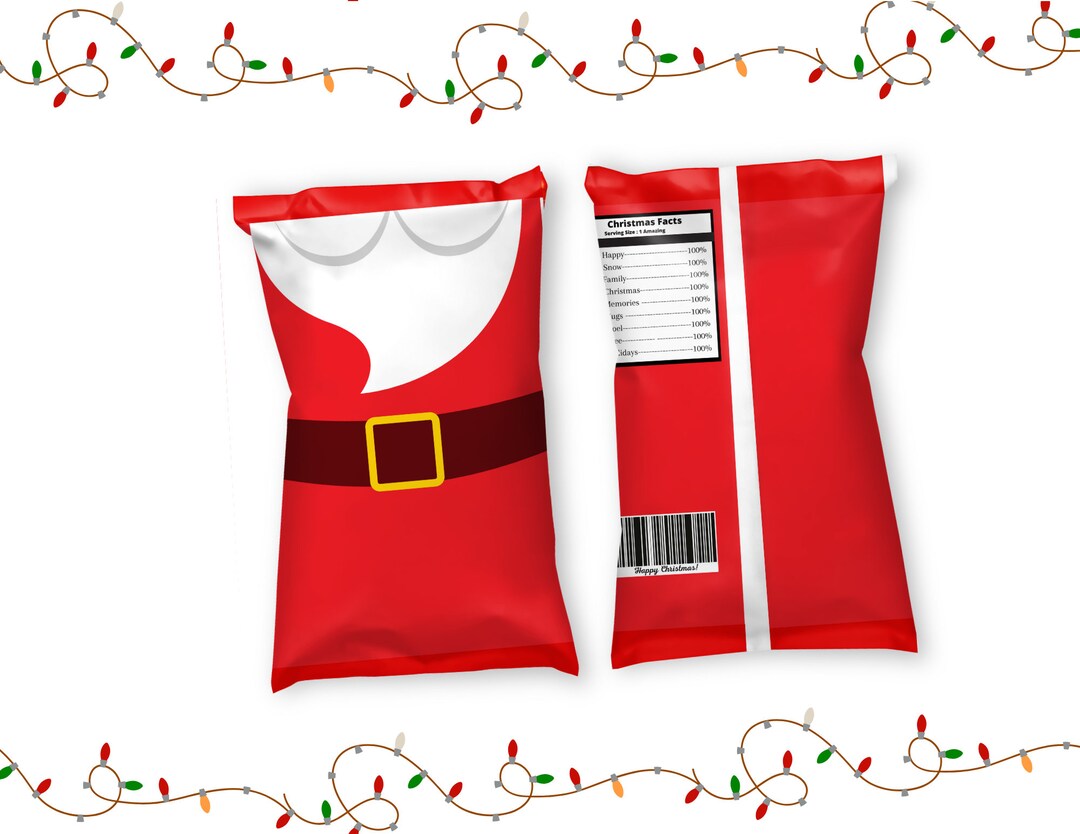 Christmas Chip Bag - Merry Christmas Chip Bag -party Favor Holiday-gift ...