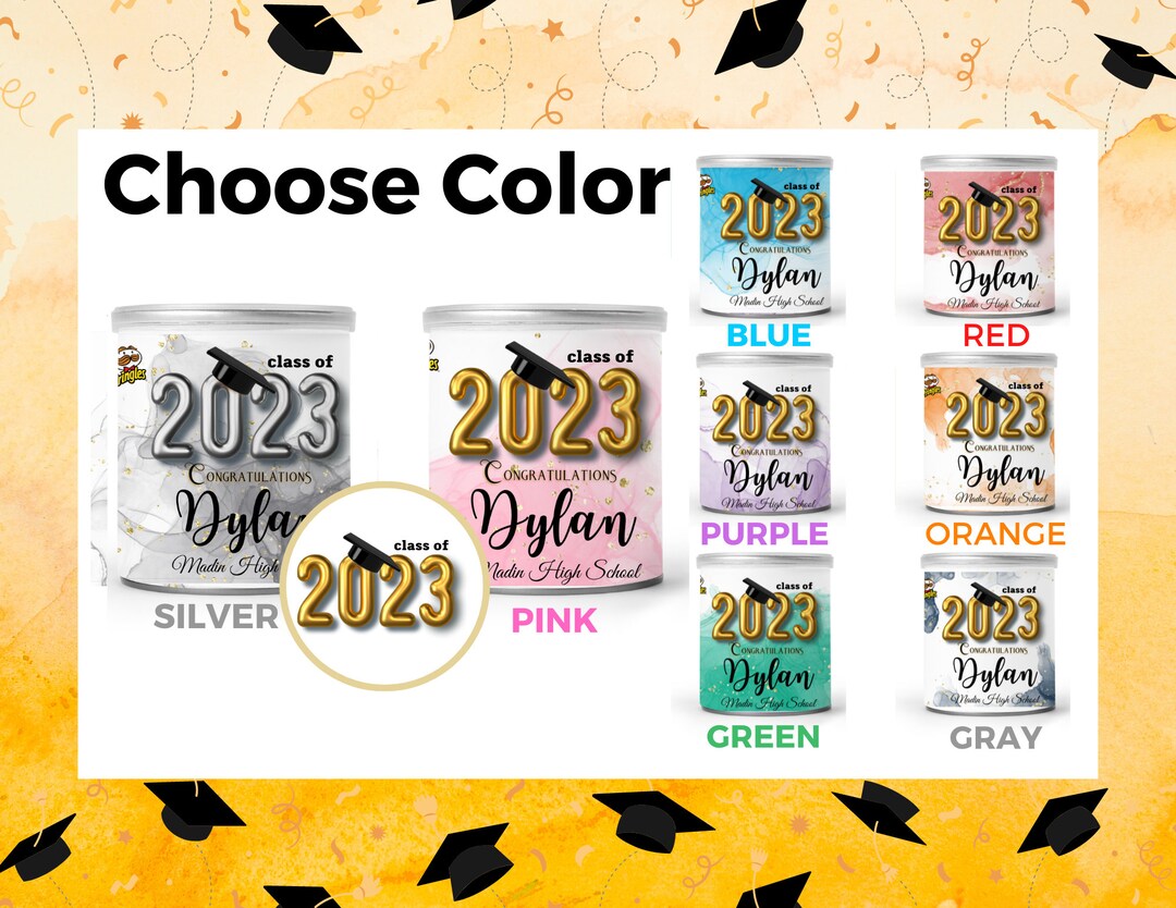 Graduation Pringle 1.3oz | Graduation Choose Color | Graduation Favors ...
