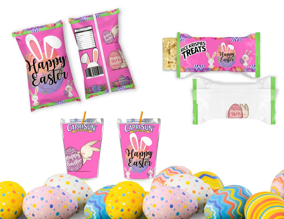 Easter Bundle Treat Labels - Easter Template - Easter Favors - Easter ...