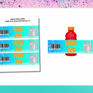 Gamer Chug Labels Printable Labels [INSTANT DOWNLOAD] -gamer Gatorade ...