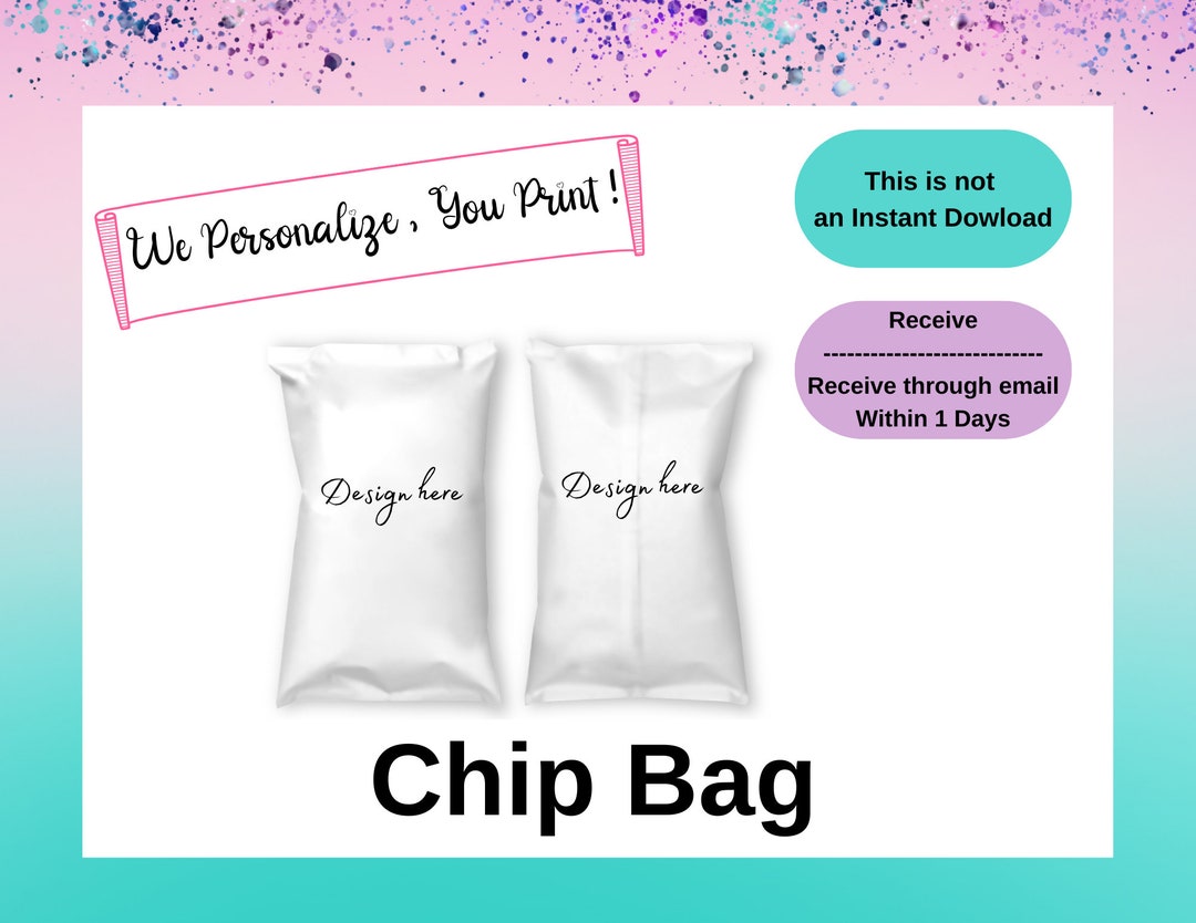 Custom Chip Bag Party Favors Custom Custom Any Desing - Etsy