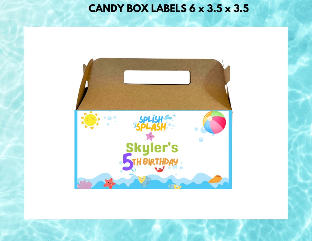 Pool Party Gable Box - Waterpark Party -waterpark Favors-summer ...