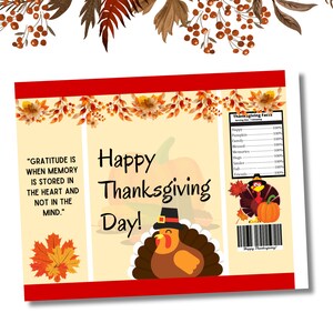 Thanksgiving Chip Bags Printable INSTANT DOWNLOAD Snack Bag - Etsy