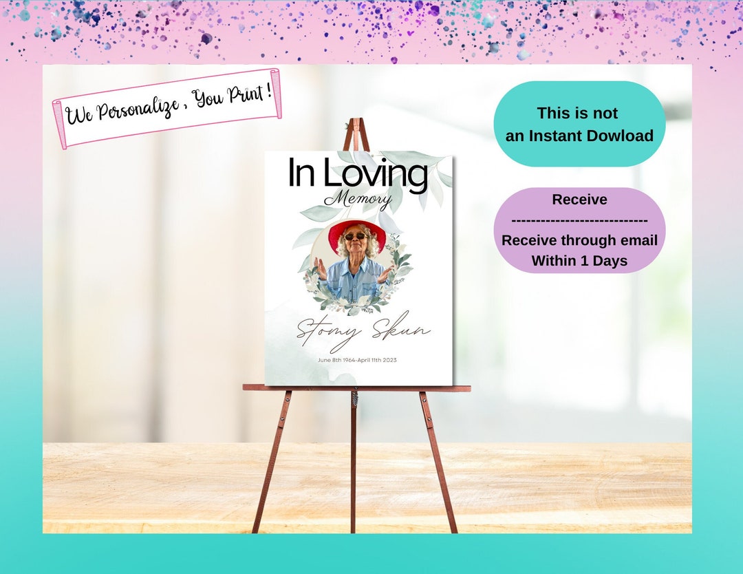 Funeral Welcome Sign-digital Welcome Sign-memorial Sign-funeral Sign ...