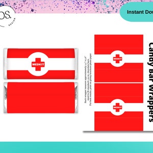 Medkit Wrappers - Medkit Candy Bar Labels - [INSTANT DOWNLOAD] Video ...