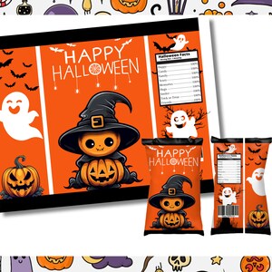 Halloween Bundle Trea - Halloween Chip Bag - Halloween Favors-halloween ...