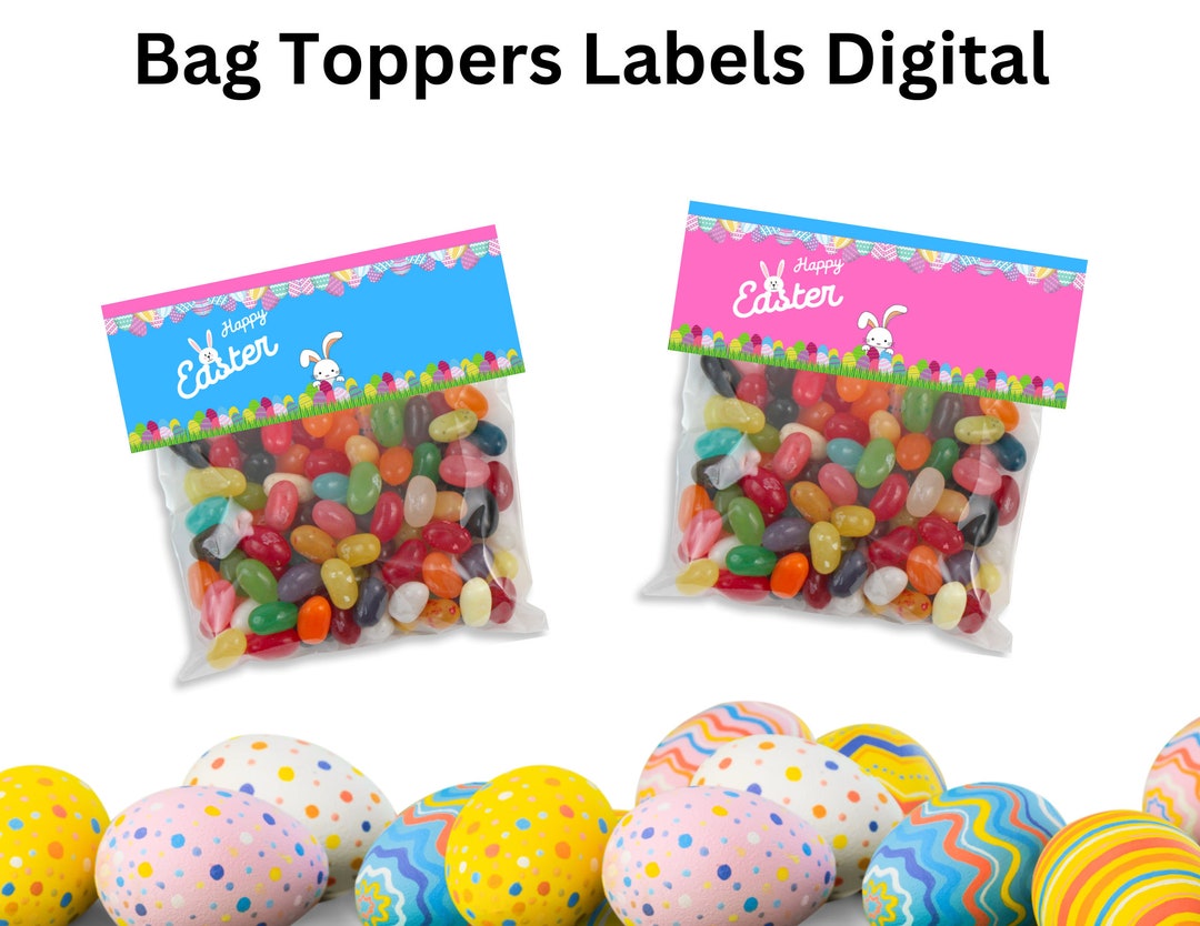 Easter Bag Toppers - Easter Template - Easter Party Favors - Easter ...