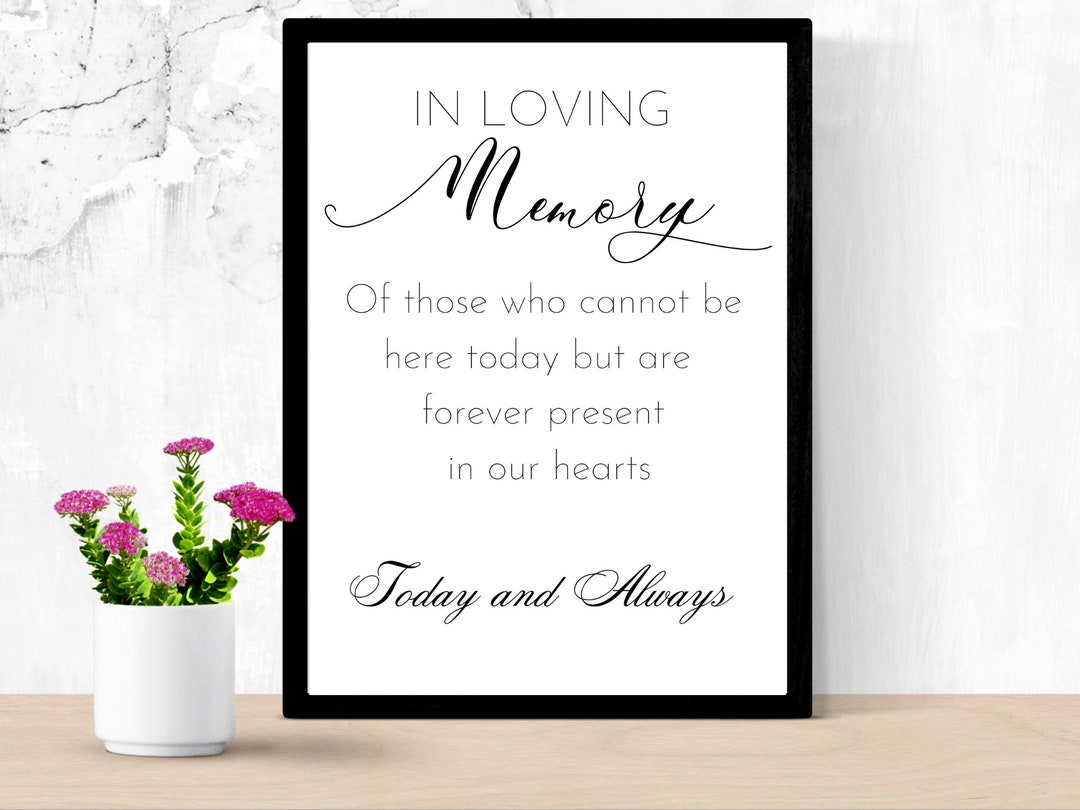 In Loving Memory Sign Memory Sign Template-funeral Sign memory Sign ...
