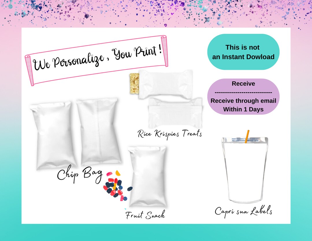 Custom Party Bundle Set, Custom Party Favors, Custom Birthday Labels ...