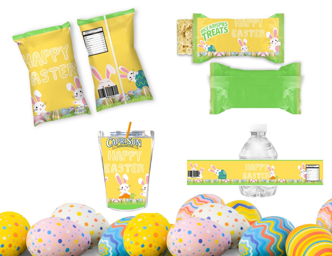 Easter Bundle Treat Labels - Easter Template - Easter Favors - Easter ...