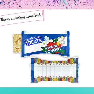 Back to School Treat Labels - Back to School Chip Bag - Back to School ...