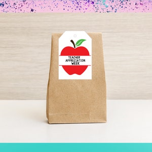 Apple Teacher Appreciation Week Tag, Printable End of School Year Favor ...