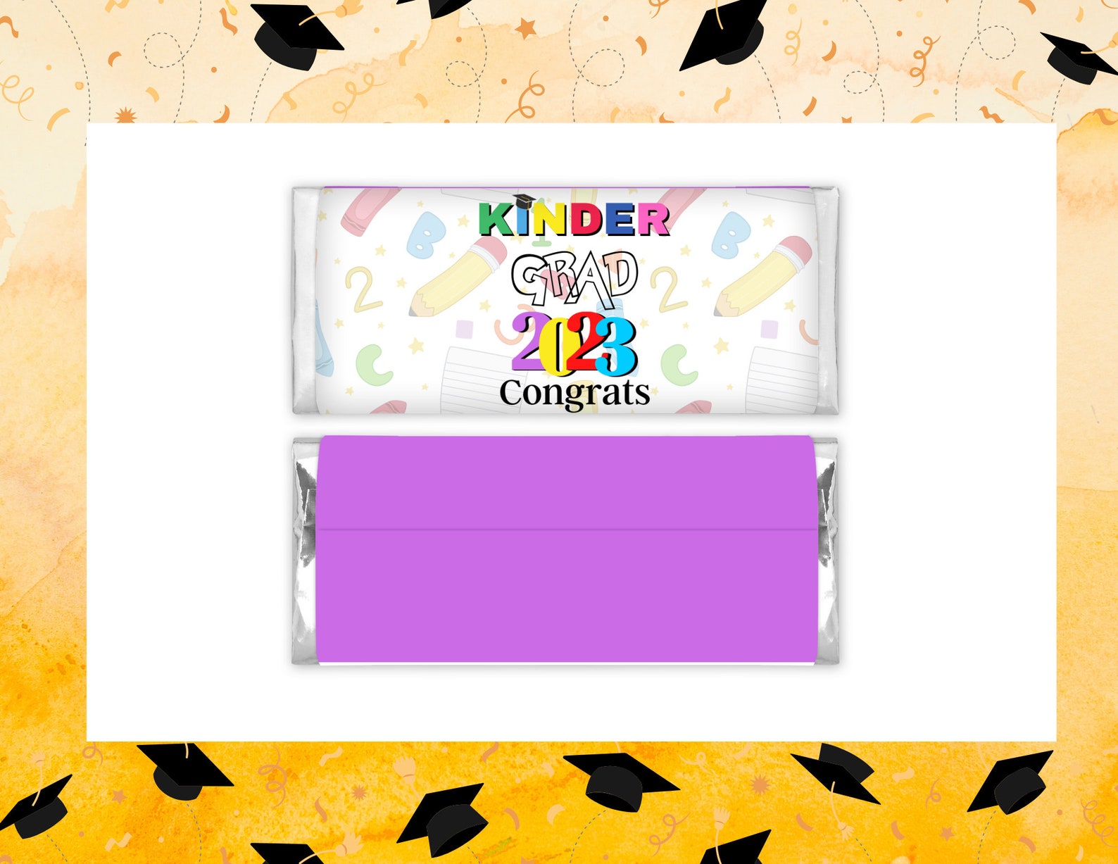 Kinder Wrappers Printable Templates Graduation Candy Bar - Etsy