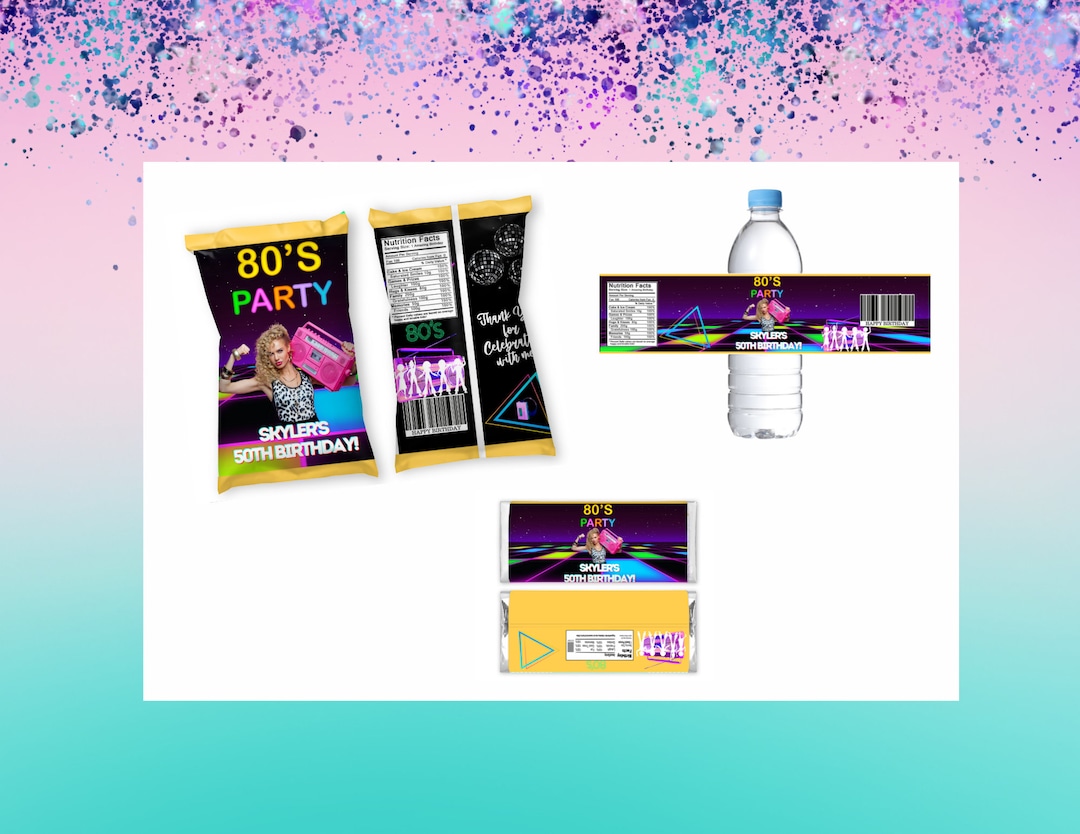 80s Treat Bundle Labels- 80s Chip Bag -throwback Retro Wrappers-retro ...