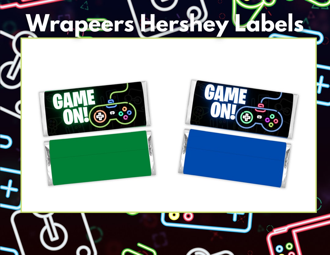 Video Games Candy Bar - Gamer Wrappers - Gamers Favors - Gamers Party ...