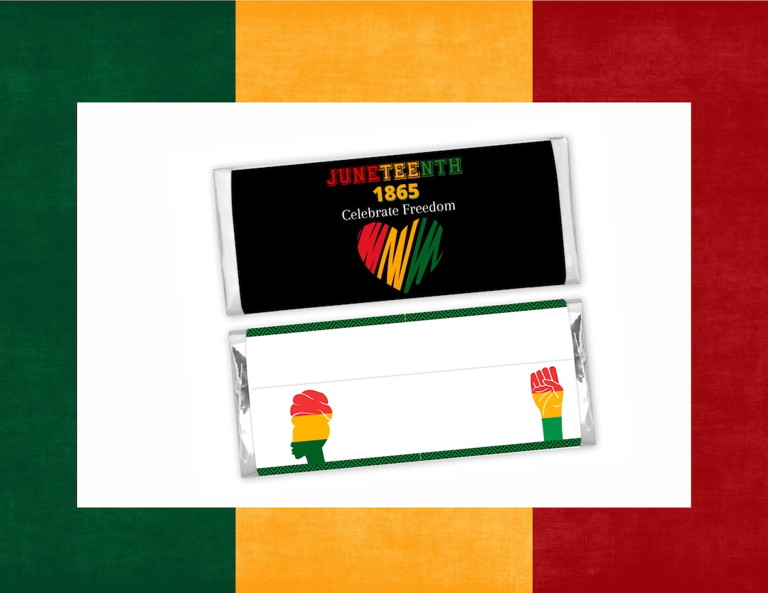 Juneteenth Wrappers - Juneteenth Template - Juneteenth Party Favors ...