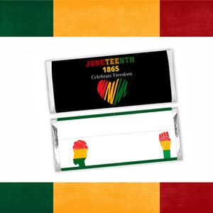Juneteenth Wrappers - Juneteenth Template - Juneteenth Party Favors ...