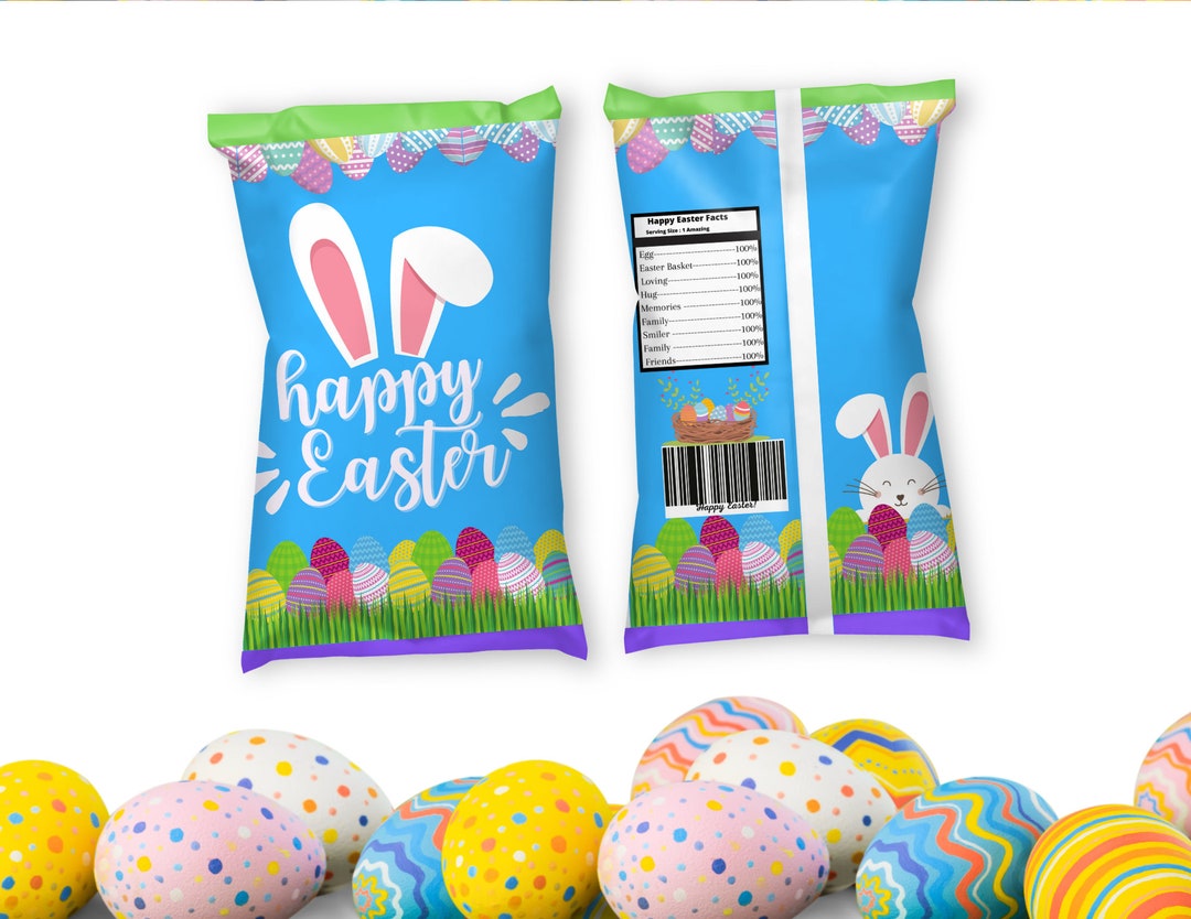 Easter Chip Bag - Easter Template - Easter Party Favors - Easter Party ...