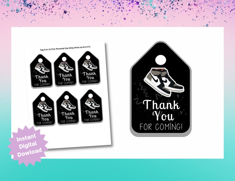 Sneaker Ball Tag Sneaker Ball Silver Sneaker Birthday - Etsy