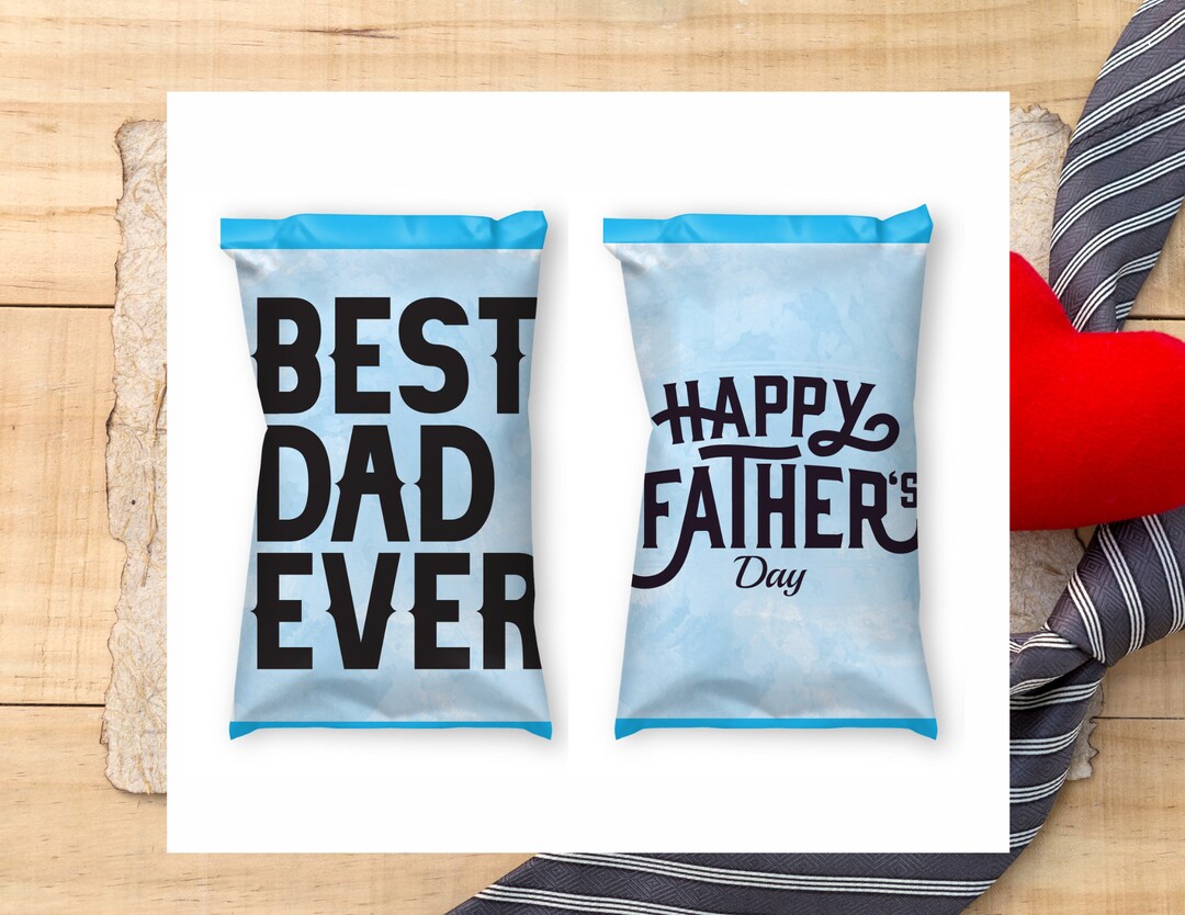 Father's Day Chip Bag Labels Happy Father's Day Template Dad Party ...