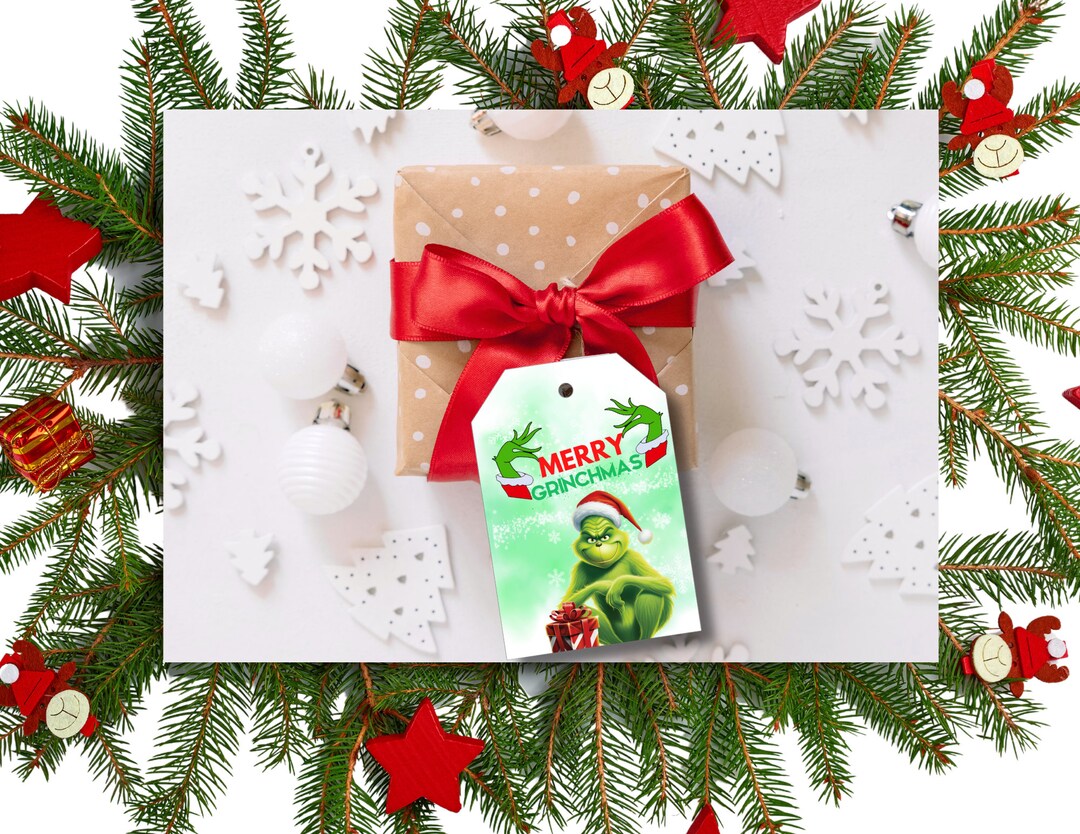 Green Christmas Favor Tags -holiday Gift Tags -merry Christmas ...