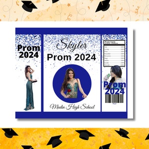 Prom 2024 Bundle Treat Graduation Chip Bag Graduation Royal Blue Party ...